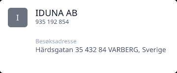 IDUNA AB • 935192854 • 432 84 varberg