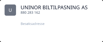 UNINOR BILTILPASNING AS • 880283162
