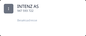 INTENZ AS • 947593722
