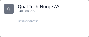 Qual Tech Norge AS • 948088215