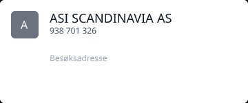 ASI SCANDINAVIA AS • 938701326