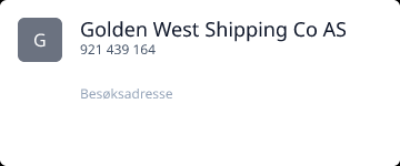 Golden West Shipping Co AS • 921439164