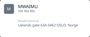 MWAIMU • 936942865 • Oslo