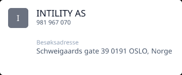 INTILITY AS • 981967070 • Oslo