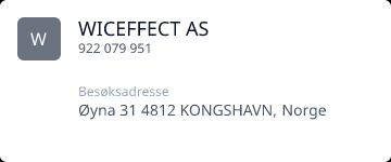 WICEFFECT AS • 922079951 • Kongshavn