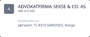 ADVOKATFIRMA SEKSE & CO. AS • 989416995 • Sandnes • Juridisk og ...
