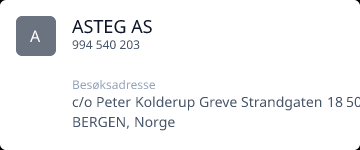 ASTEG AS • 994540203 • Bergen