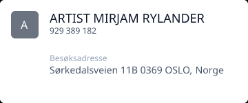 ARTIST MIRJAM RYLANDER • 929389182 • Oslo
