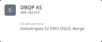 DBQP AS • 998183472 • Oslo