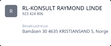 RL-KONSULT RAYMOND LINDE • 923424806 • Kristiansand s